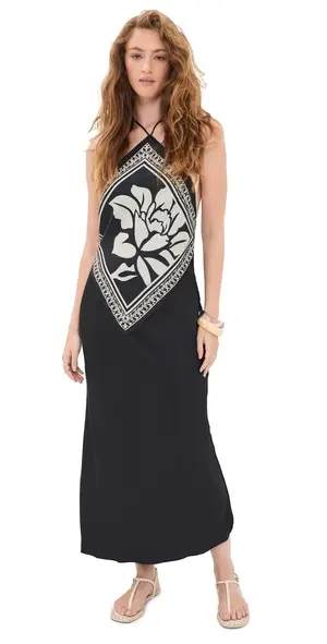 Free People Citrine Midi Dress - Raven Combo