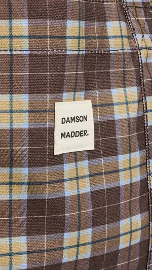 DAMSON MADDER Cocoa Check Tote Bag