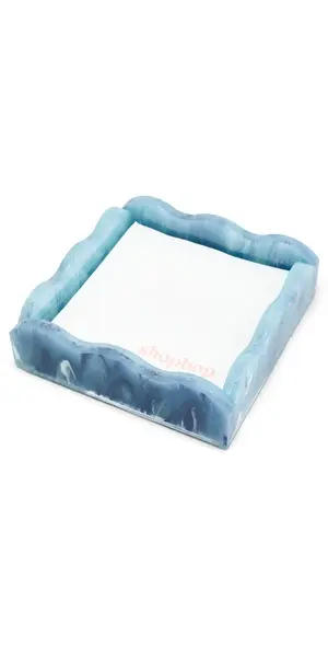 TIZO DESIGN Lucite Marbleized Cocktail Napkin Tray