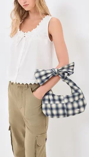 DAMSON MADDER Roo Check Tie Shoulder Bag