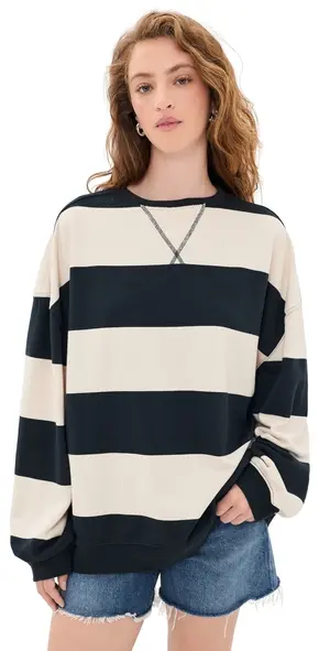 Free People Classic Stripe Sweatshirt