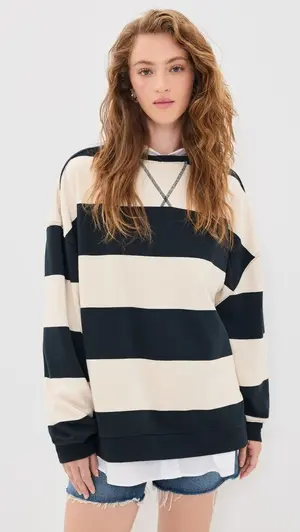 Free People Classic Stripe Sweatshirt