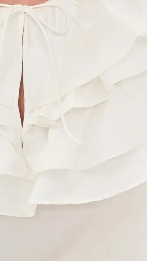 AKNVAS Linda Taffeta Cape Top