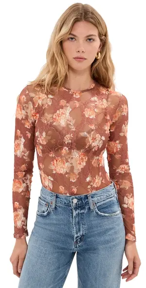 MADELYNNE Maple Thong Bodysuit - Rust Rose