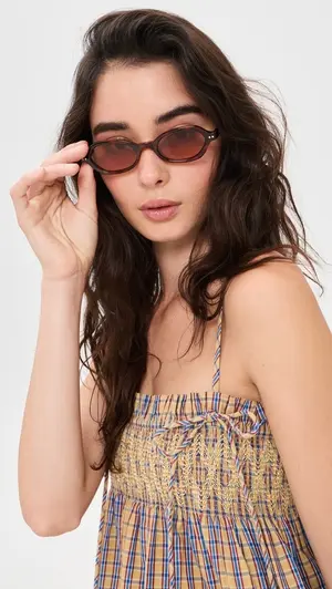 Le Specs Foundry Oval Sunglasses