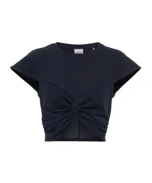 Isabel Marant Étoile Zineae Cotton Jersey Crop Top - Black
