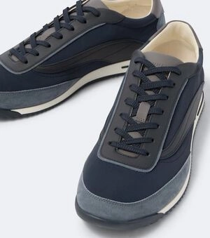 Brunello Cucinelli Leather-trimmed Sneakers