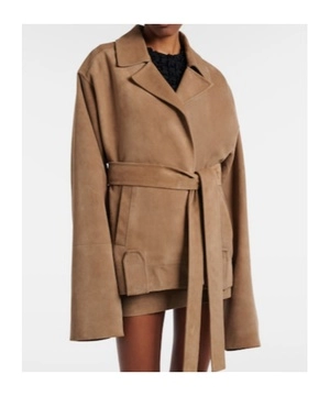 Khaite Alder Belted Suede Jacket