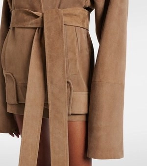 Khaite Alder Belted Suede Jacket