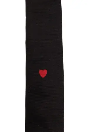 Moschino Embroidered Pointed Tip Tie