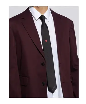 Moschino Embroidered Pointed Tip Tie