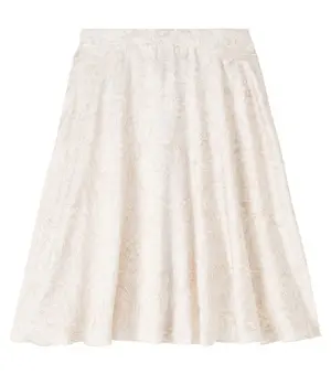 Versace Barocco Pleated Twill Skirt
