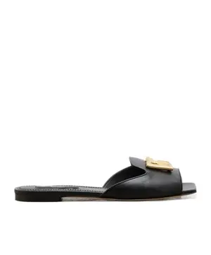Dolce & Gabbana Abaya Dg Leather Mules