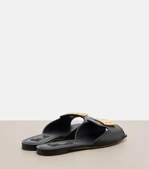 Dolce & Gabbana Abaya Dg Leather Mules