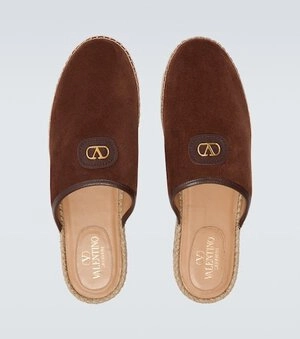 Valentino Garavani Palm Avenue Vlogo Suede Mules