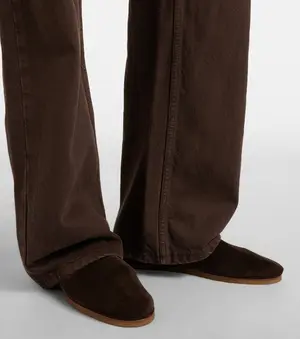 THE ROW Perrick Suede Flats