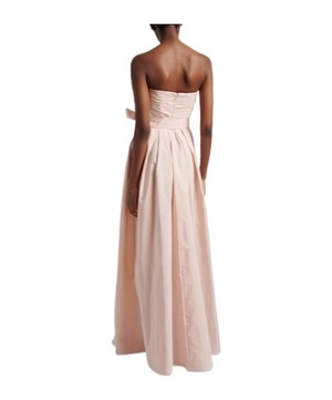 Max Mara Solid Color Belted Gown
