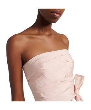 Max Mara Solid Color Belted Gown
