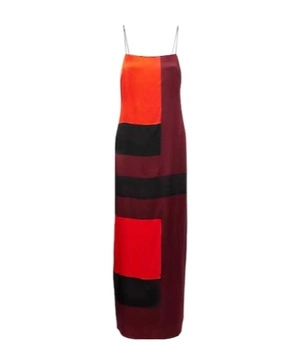 Staud Mae Printed Silk-blend Maxi Dress