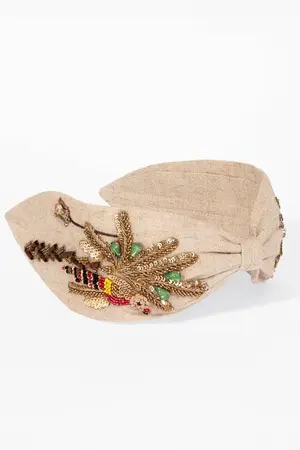 HAIR DRAMA CO Desert Palm Royale Embellished Headband