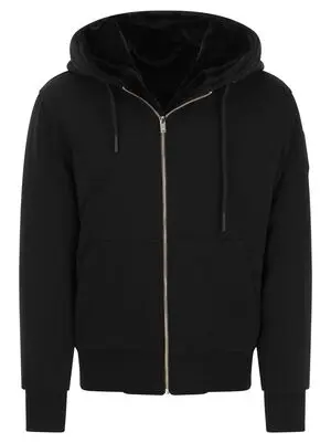 Moose Knuckles Classic Bunny Faux Fur Lined Hoodie - Black