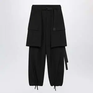 Sacai Wool-blend Cargo Trousers - Black