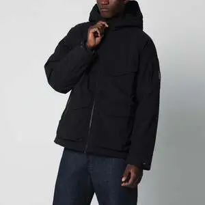 C.P. COMPANY Padded Zip-up Hooded Jacket - Black