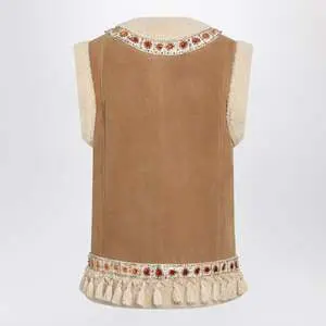 Valentino Garavani Shearling And Suede Vest