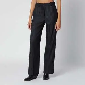 Isabel Marant Étoile Pinstripe Wool-blend Trousers - Black