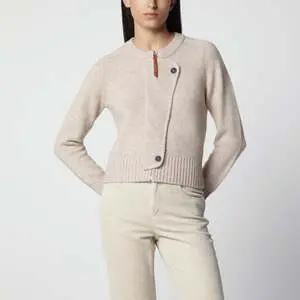 Isabel Marant Étoile Beige Wool Zip-up Cardigan - Cream