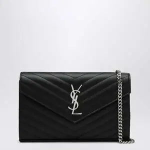 Saint Laurent Clutch With Chain Cassandre - Black
