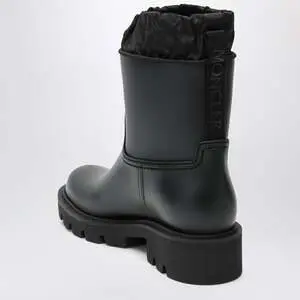 Moncler Kickstream Pvc And Nylon Rain Boots - Black