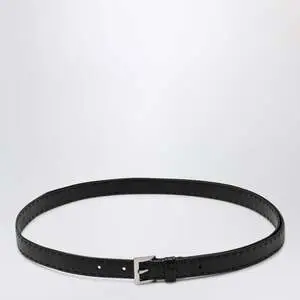 Prada Slim Leather Belt - Black
