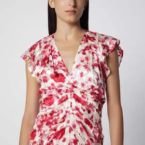 Isabel Marant Étoile Lyndsay Dress In Printed Silk Devore Georgette - Multicolor