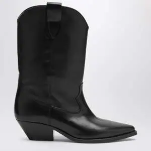 Isabel Marant Étoile Deurto Cowboy Boots In Leather - Black