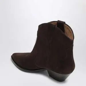 Isabel Marant Étoile Dewina Suede Cowboy Ankle Boots - Brown