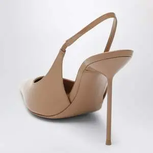 Paris Texas Lidia Slingback Pumps In Patent Leather - Cream
