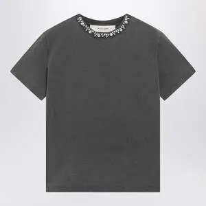 GOLDEN GOOSE Embellished Cotton T-shirt - Gray