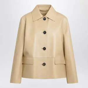 TOTEME Lamb Leather Jacket - Cream