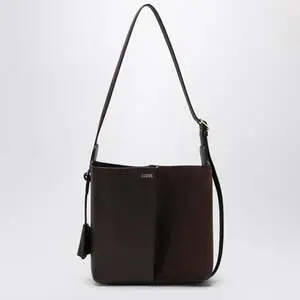 Loewe Bilbao Bucket Bag In Calfskin And Suede - Brown