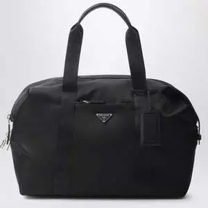 Prada Re-nylon And Saffiano Travel Bag - Black