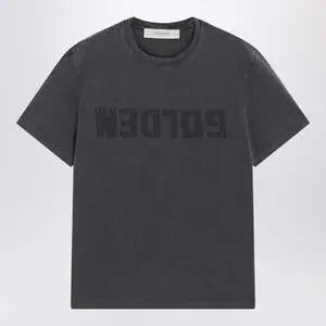 GOLDEN GOOSE Golden Goose Anthracite Grey Vintage-Effect T-Shirt Men Gray