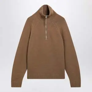 TOM FORD Caramel Half-zip Wool And Cashmere Knit Sweater - Cream
