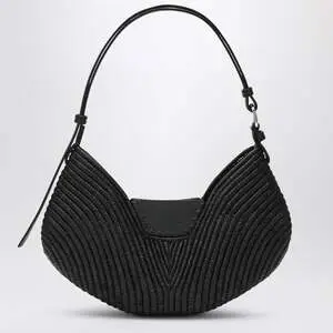 Loewe Medium Swing Bag In Raffia And Leather