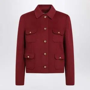 Max Mara Max Mara Studio Wool Cashmere Silk Jacket Red