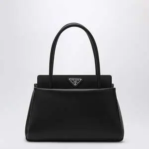Prada Medium Passage Bag In Leather And Re-nylon - Black