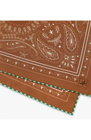 Mcm Paisley Cotton-silk Scarf - Cognac