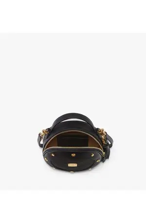 Mcm Small Pina Tambourine Bag In Studded Calfskin