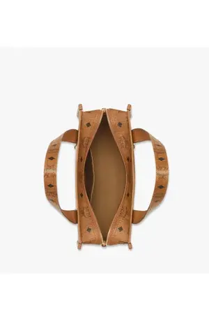 Mcm Visetos Monogram Canvas Tote Bag