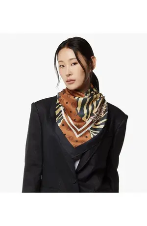 Mcm Animalier Silk Scarf